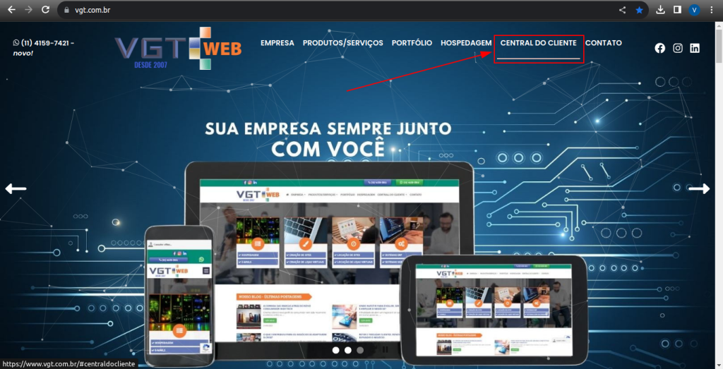 E-mail – Suporte VGT Tecnologia
